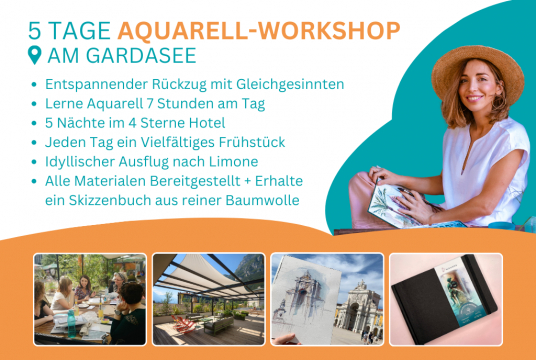 5 Days Watercolor Retreat in Lake Garda