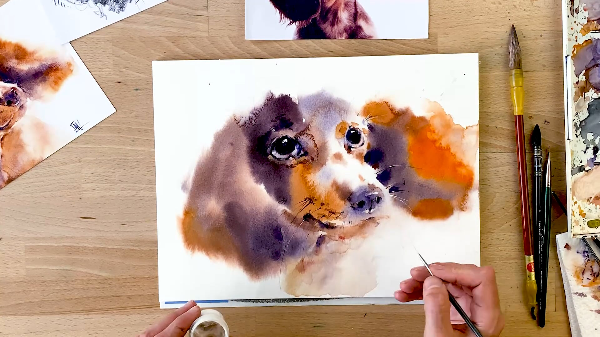 Watercolor Painting Tutorial With Animal Illustration