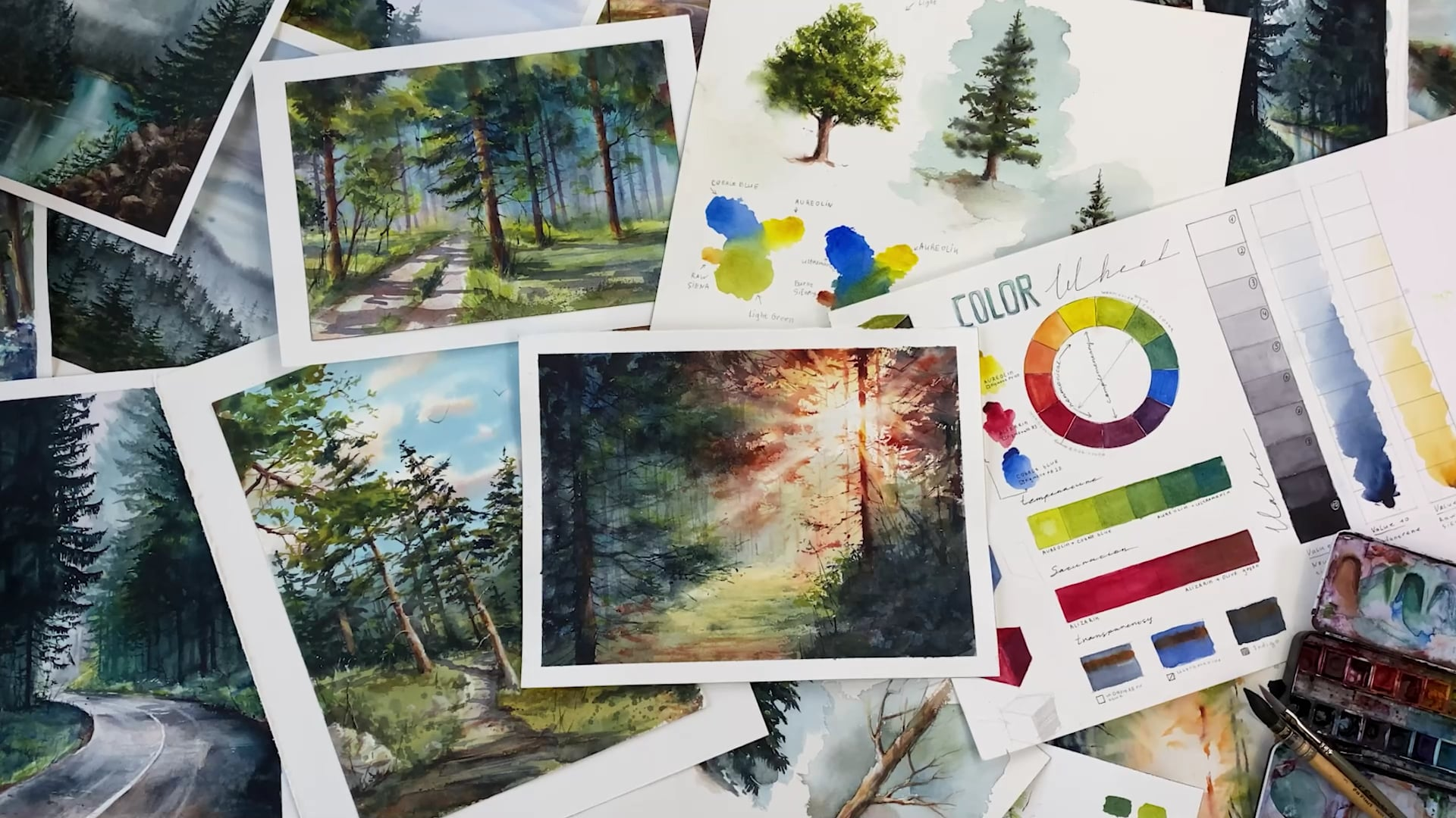 Learn How To Paint A Forest In Watercolor | ArtHustle